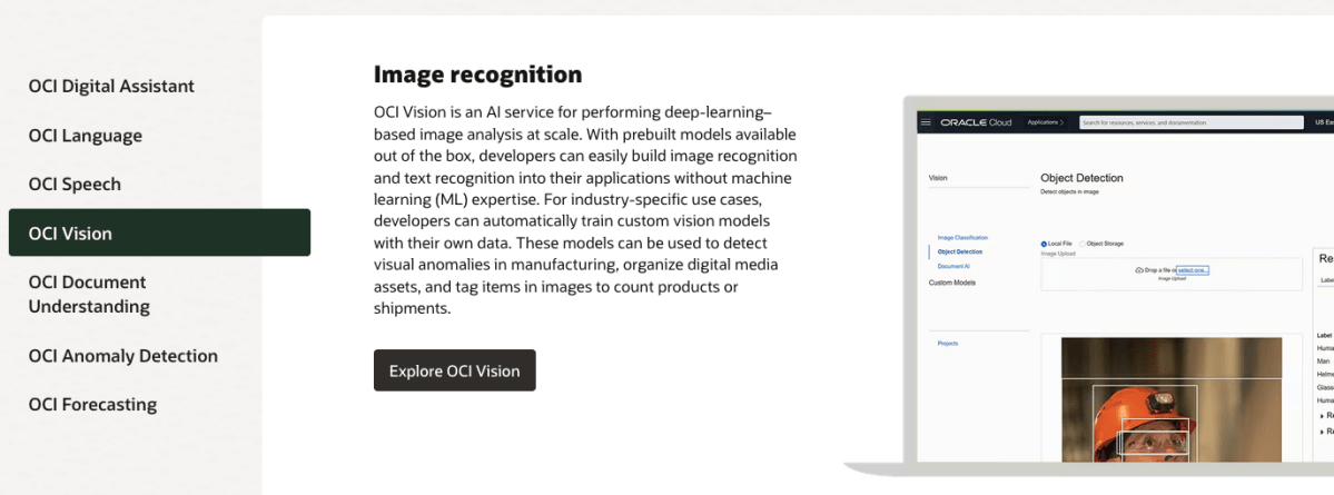 OCI:Vision – AI for image processing – the Basics « Ora-lytics